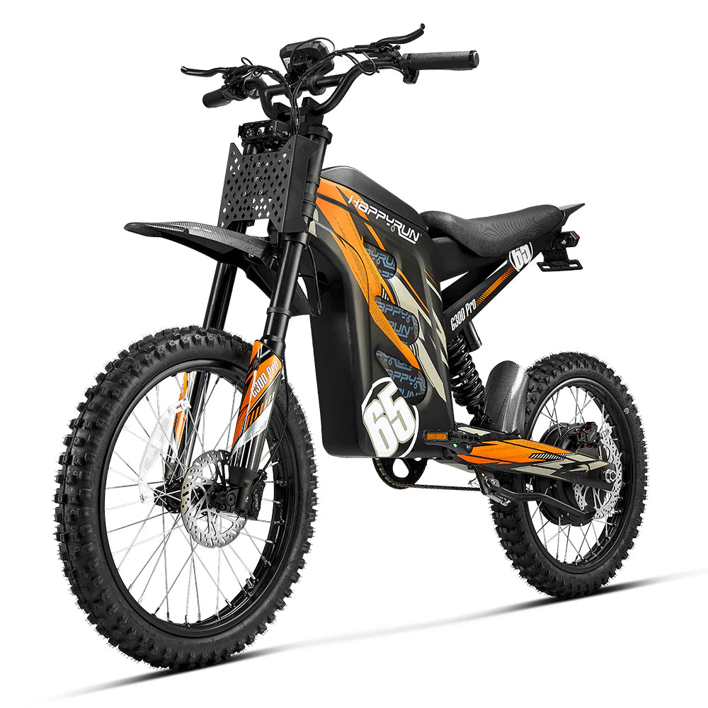 HappyRun G300 Pro 72V/30Ah 6500W Off-Road Electric Dirt Bike – Electric ...